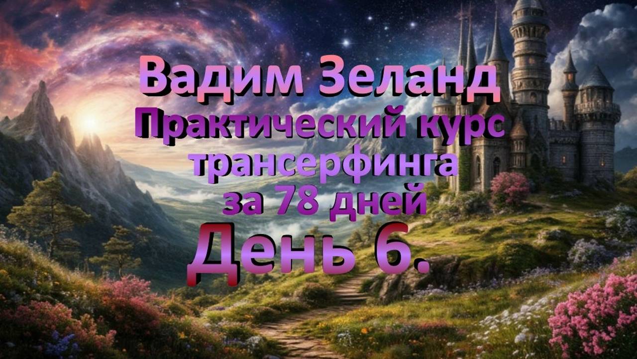 Практический курс трансерфинга за 78 дней. Вадим Зеланд. День 6 .