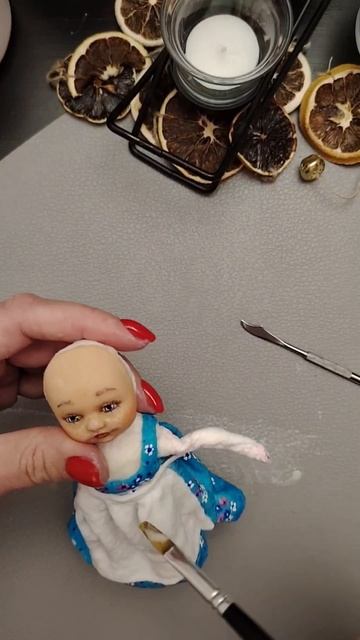 Как сделать фартук для ватной игрушки 
/ МК ватная игрушка /  DIY cotton wool toy