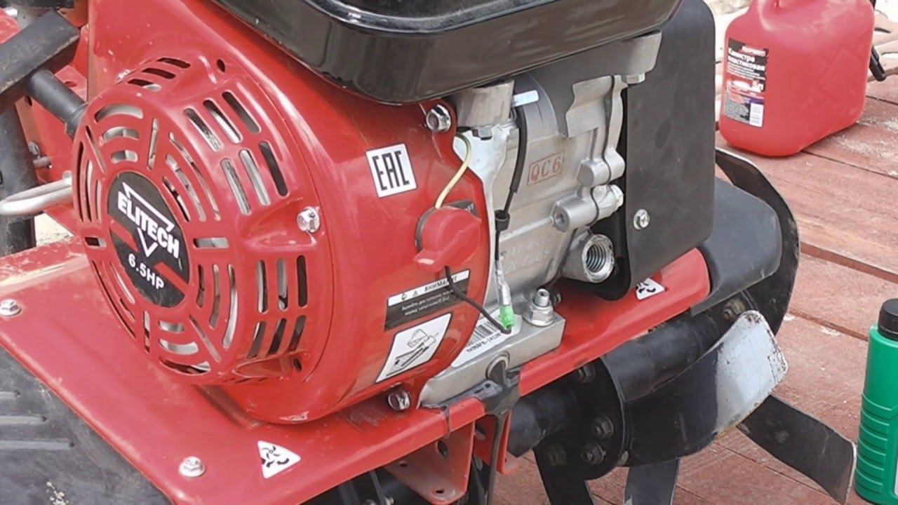 Культиватор ELITECH КБ 60Н - техническое обслуживание и замена масла.