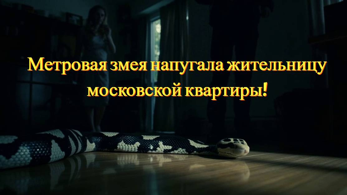 Метровая змея напугала жительницу московской квартиры!