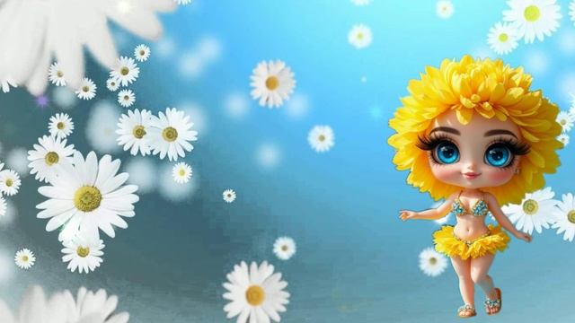 Футаж детский ромашки