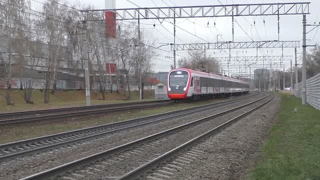 Электропоезд ЭГЭ2Тв-015 "Иволга 3.0" (аренда ЦППК) приг. поезд №7397/7398 Зеленоград - Ипподром.