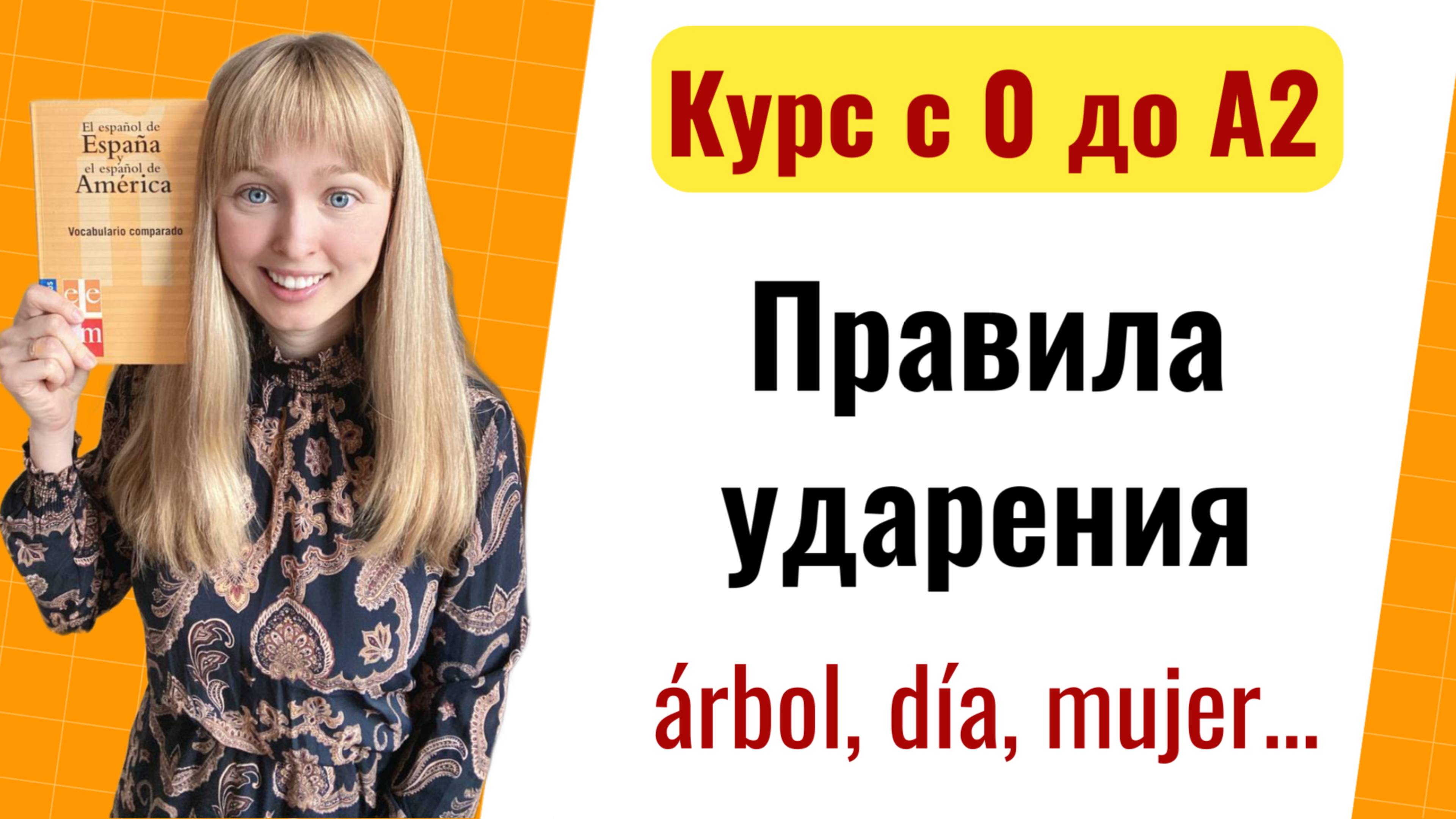 Урок 3. Правила Ударения в Испанском Языке. Новый Курс Испанского Языка с Нуля до А2.