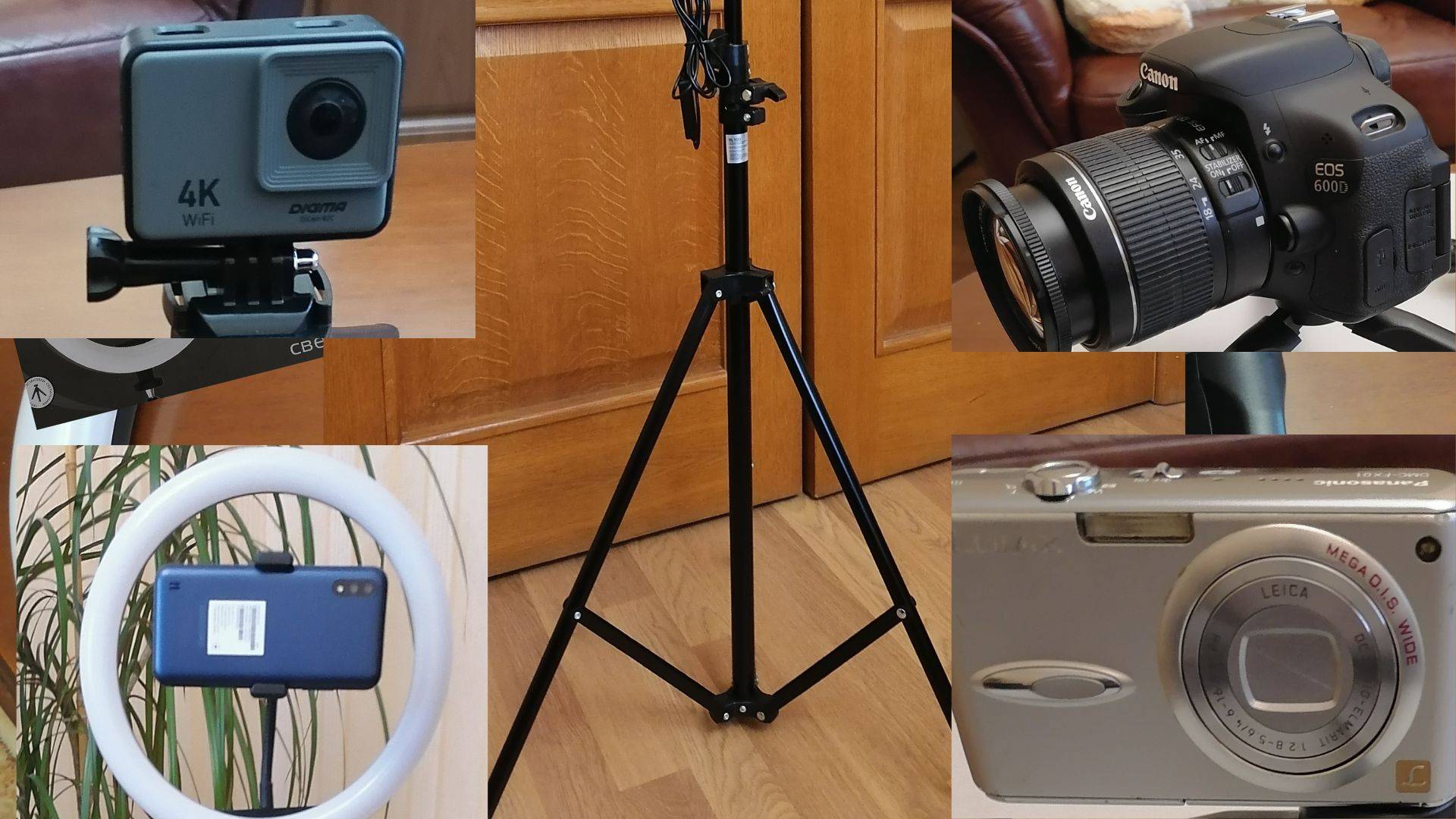 Универсальный штатив-тренога для фото и видео аппаратуры