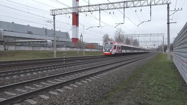 Электропоезд ЭГЭ2Тв-004 "Иволга 3.0" (аренда ЦППК) приг. поезд №7401/7402 Зеленоград - Ипподром.