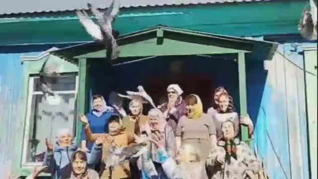 Благовещение! Летите голуби! Уст-Пристанский р-н, с. Вяткино, Храм Рождества Пресвятой Богородицы...