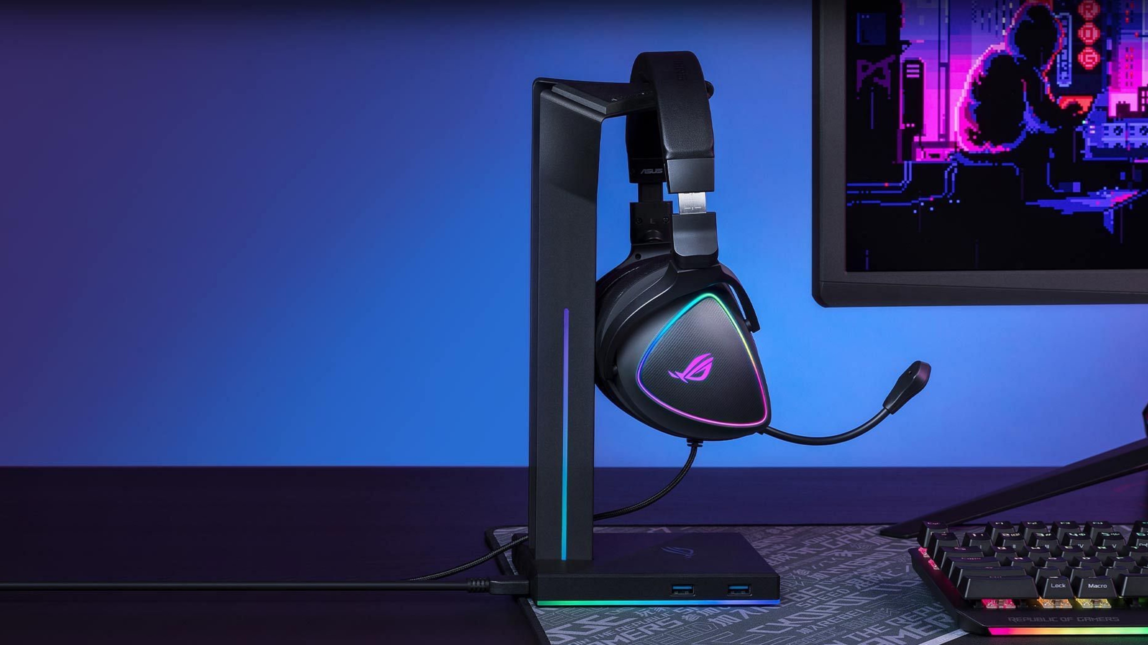 ASUS ROG Delta + ASUS ROG Throne 🎧| Распаковка премиальных наушников и стильного держателя!