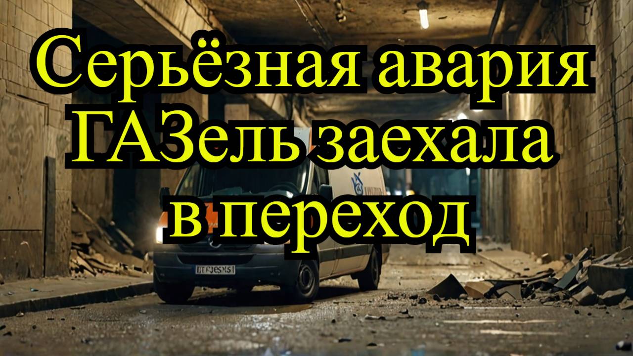 Резонансное ДТП в Москве: ГАЗель врубилась в подземный переход.