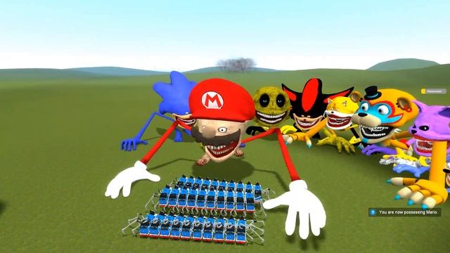 КТО САМЫЙ СИЛЬНЫЙ ВО ВСЕЙ ЗВЕРЕЙ (SHIN SONIC FAMILY) В МОДЕ «ГАРРИ» GARRY'S MOD