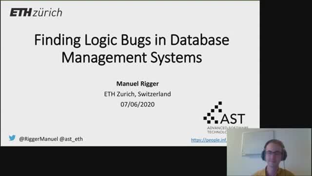 06 SQLancer. Finding Logic Bugs in Database Management Systems (Manuel Rigger, ETH SQLancer)