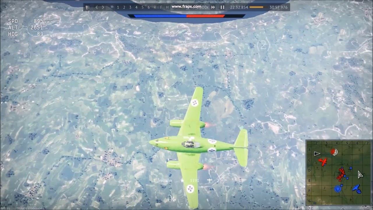 (АНГЛ) Me-262a1 почти на 5 - (WarThunder gameplay compilation)