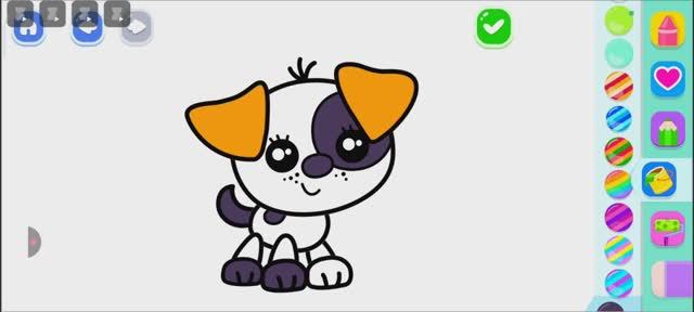 Учим цвета. Милый щенок. Раскраска для детей. Обучающее развивающее видео для детей мультфильм