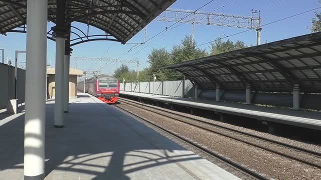 Электропоезд ЭД4М-0481 (ТЧПРИГ-7) скорый пригородный поезд "РЭКС-экспресс" №7115 Раменское - Москва.