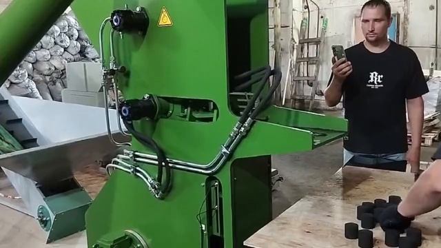 Цикл работы линии брикетирования древесного угля