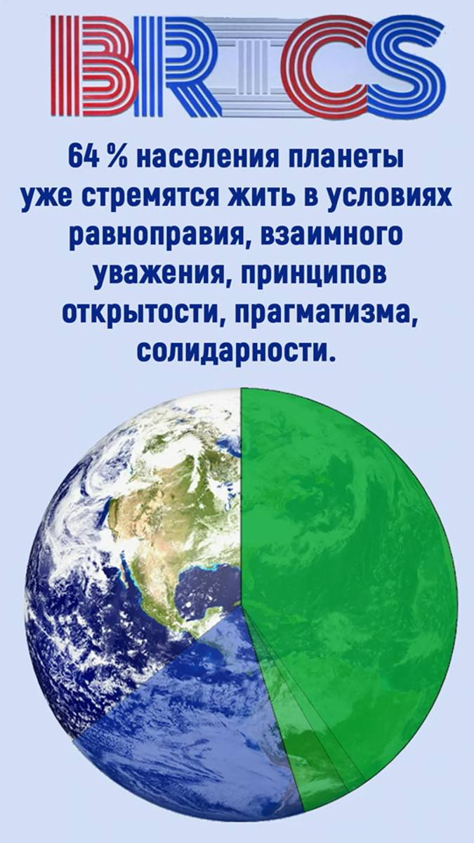 БРИКС 64% населения планеты