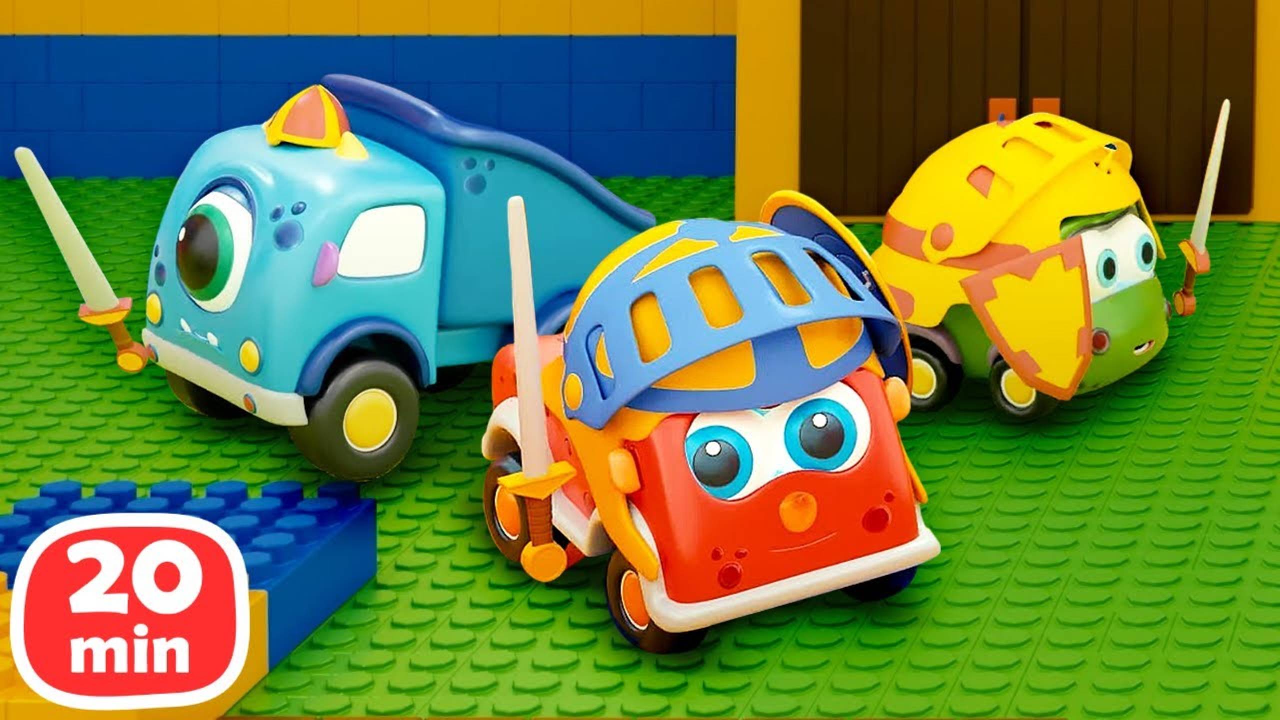 Машинки рыцари защищают замок! Видео для детей про машинки. Мультики для малышей