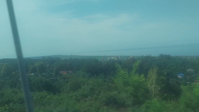 Новая Гагра (Абхазия) / Вид из  автобуса / Комментарии экскурсовода