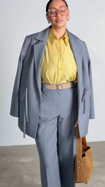 PLUS SIZE  SS 1/25. Жакет Б5656, Брюки Б7493-1, Рубашка Б2634-1