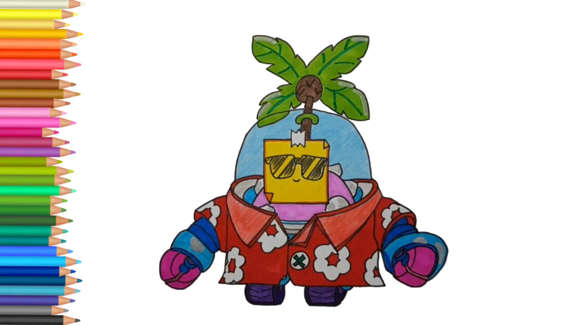 Как нарисовать Тропического Спраута из Бравл Старс ⭐