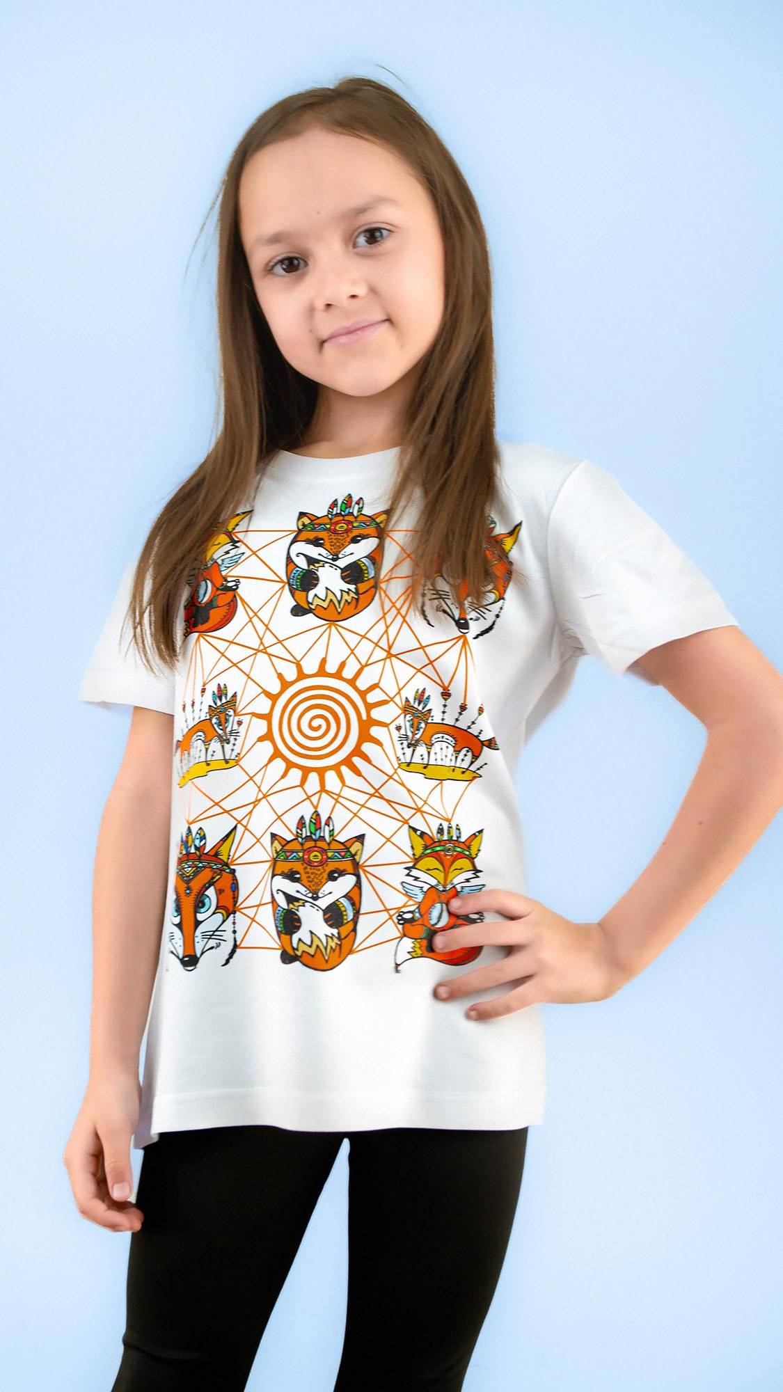 Футболка детская двусторонняя СЕМЬЯ ЛИС