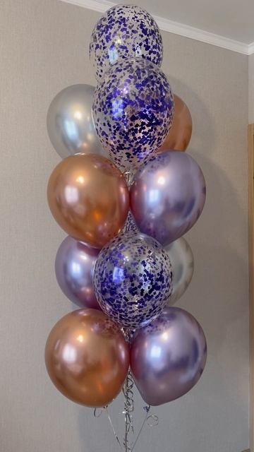 Шарики для девушки на день рождения. Гелиевые шары под потолок. Подарок на день рождения