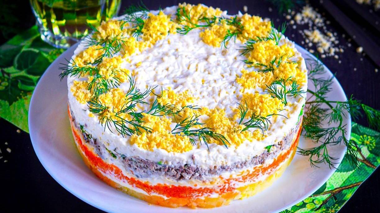 ВСЕМИ ОБОЖАЕМЫЙ САЛАТ Ещё с советских времён "Мимоза"