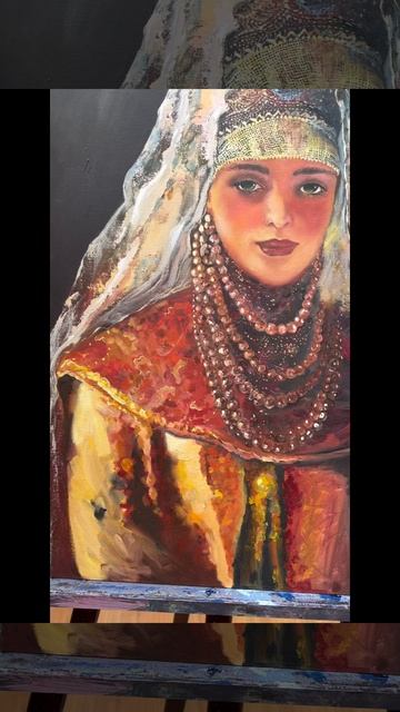 Картина масло. Размеры: 50 см x 70 см. Невеста. В наличии. Холст.