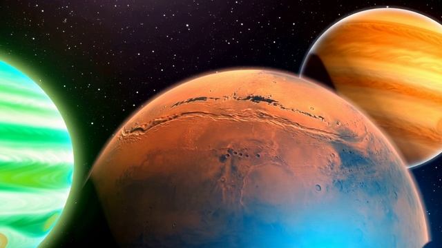 Планеты в космосе // Футаж