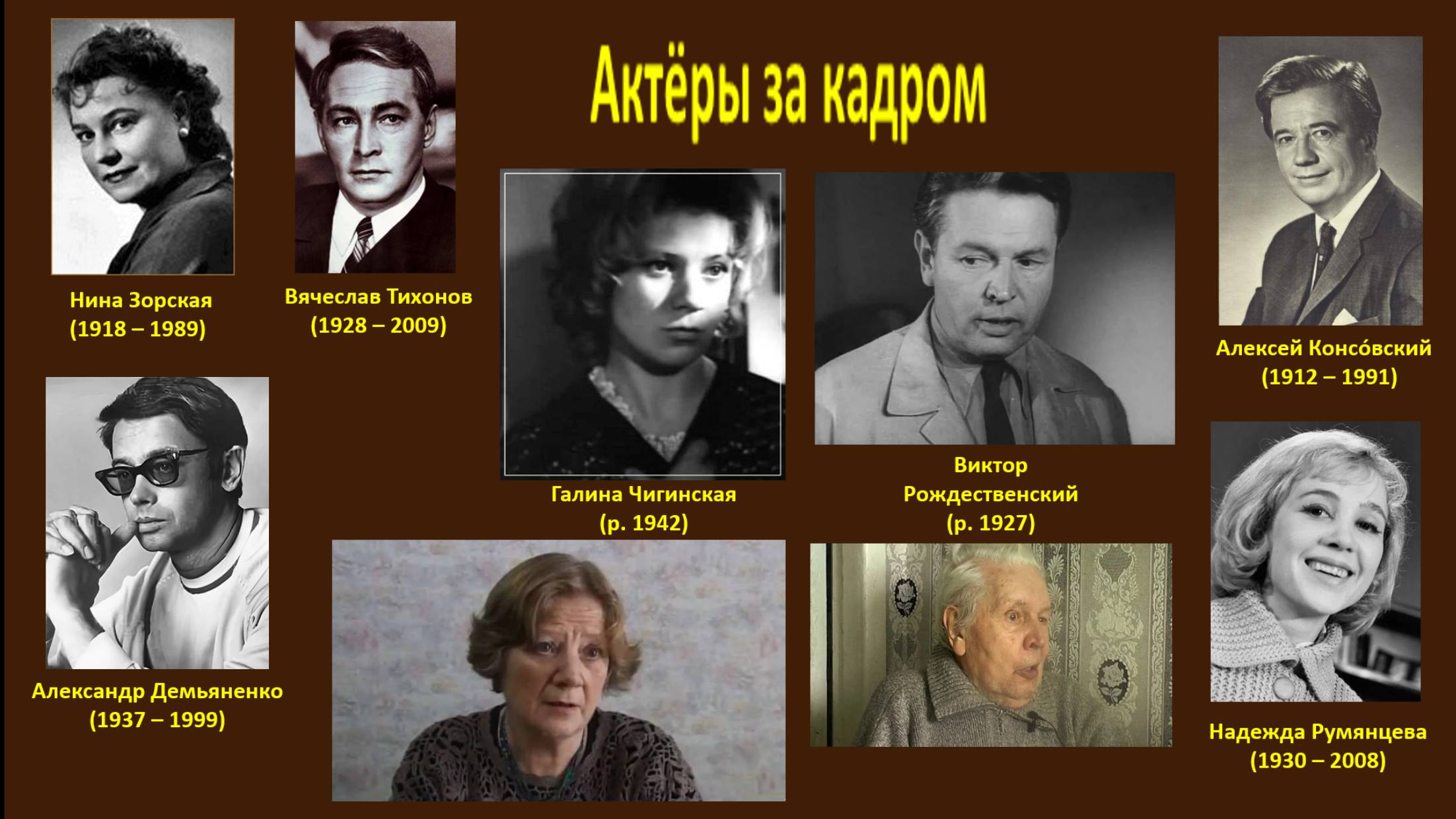 Актёры за кадром