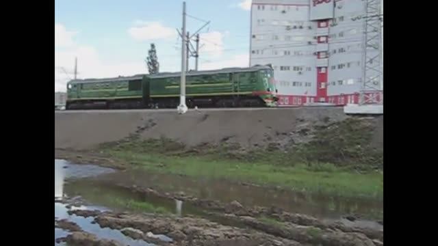 175-лет железным дорогам России. Тепловоз ТЭ3-5524 (ТЧЭ-) на кольце ОАО "ВНИИЖТ".