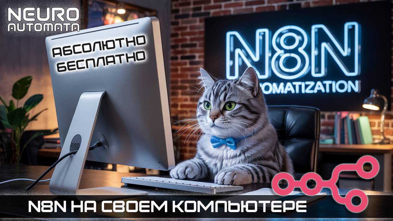 N8N для обучения и тестов, бесплатно, плюс версия для домашнего ПК