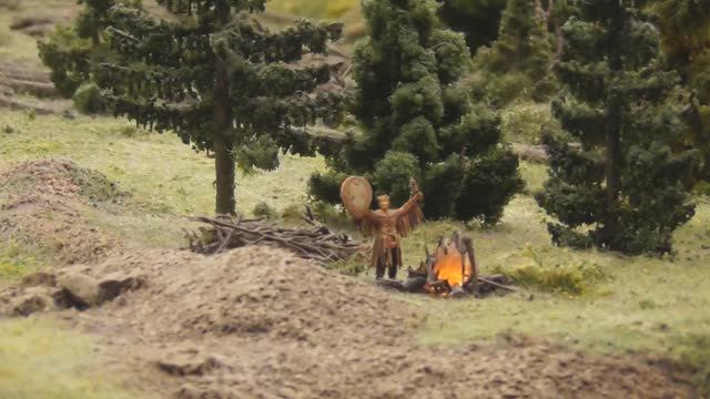 экскурсии в Санкт Петербурге Гранд Макет, шаман у костра, фабрики, движущиеся поезда