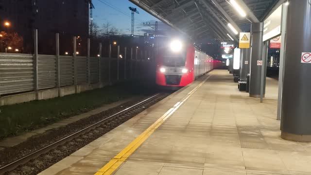 Электропоезд ЭС1П-033 "Ласточка" (ТЧ-96) скоростной поезд №717М Москва - Минск.