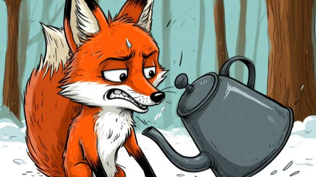 По морде били чайником.