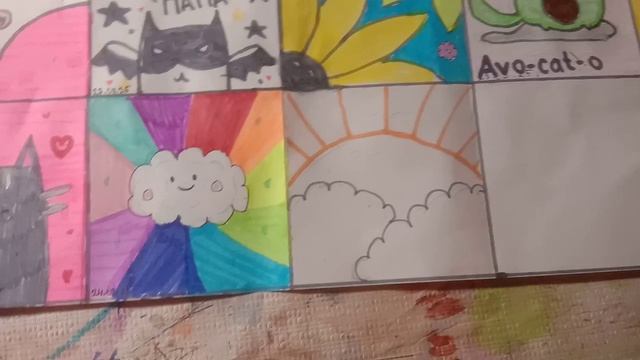 Мастер - класс по изготовлению листа плаката с мини рисунками. Часть 22