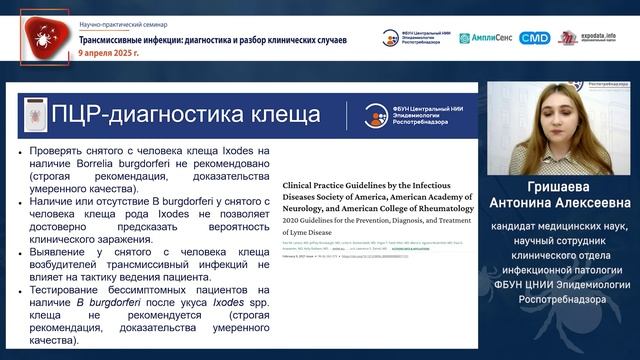 Иксодовый клещевой боррелиоз: клиническая картина, диагностика и тактика ведения