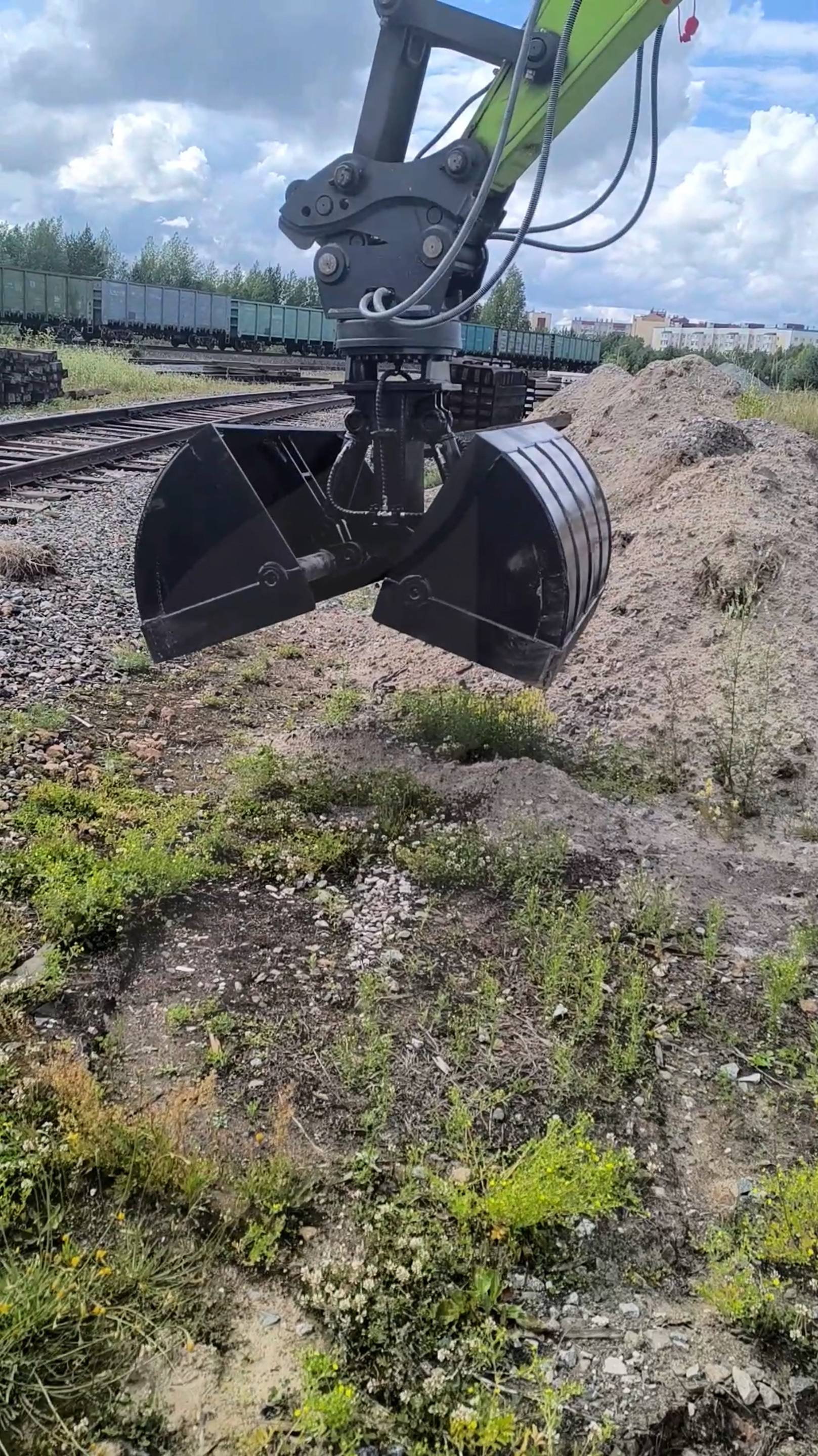 Грейфер с ротатором для жд экскаватора!