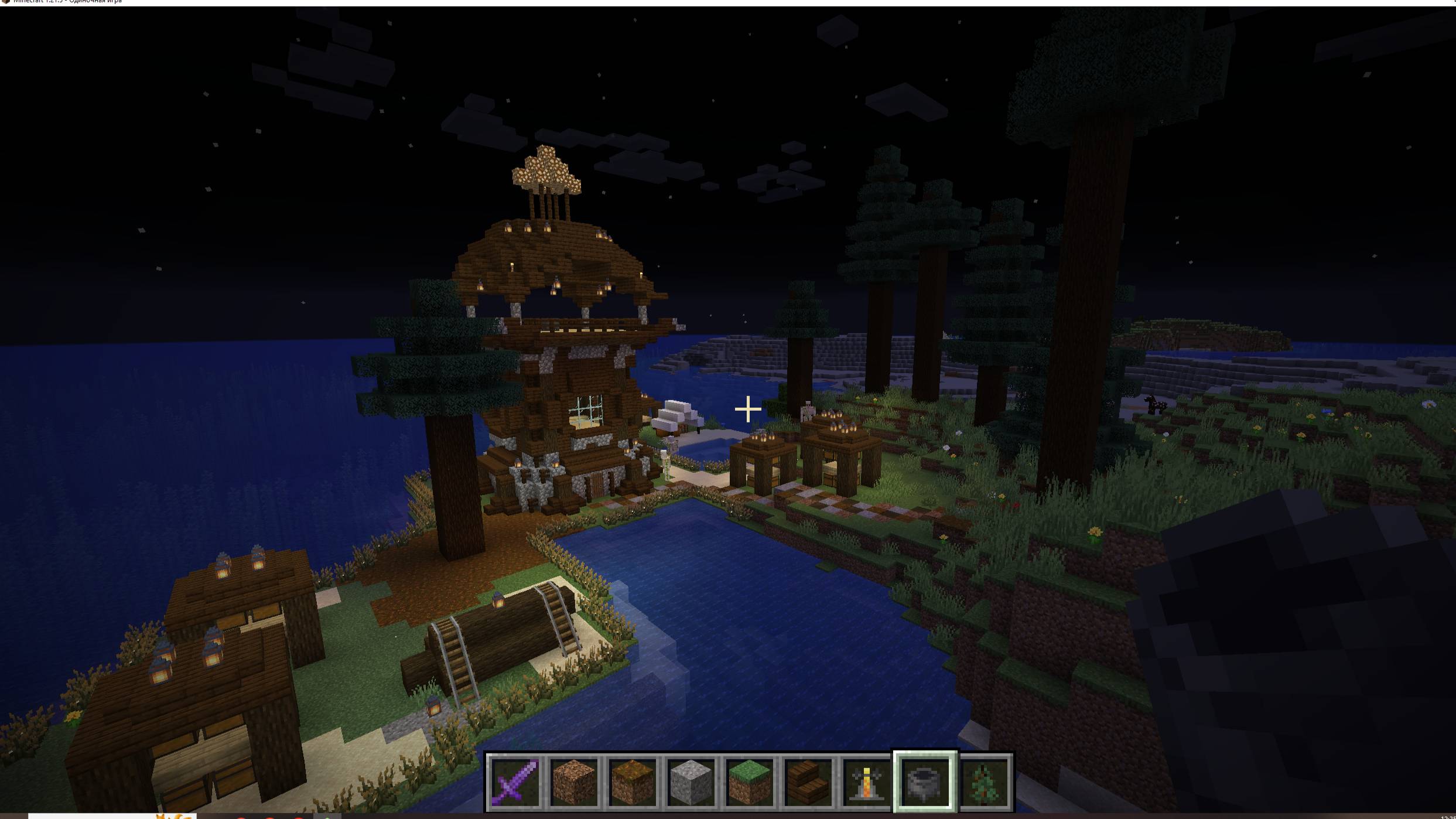 как переделать из авомпоста разбойников деревню жителей