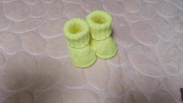 Пинетки - носочки спицами от 0 до 3 мес
