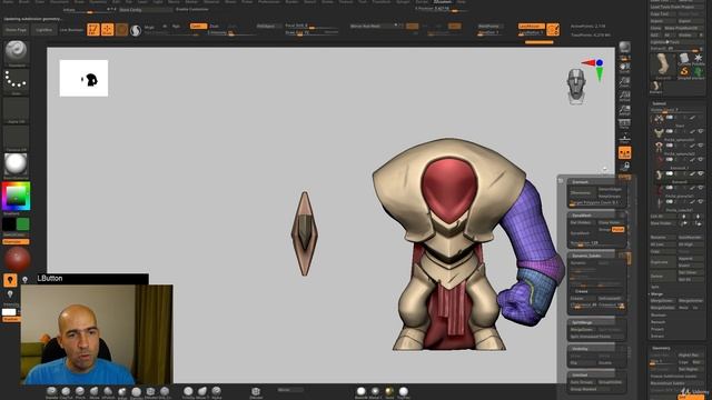 2. Preparing the model in Zbrush and exporting meshes for retopology