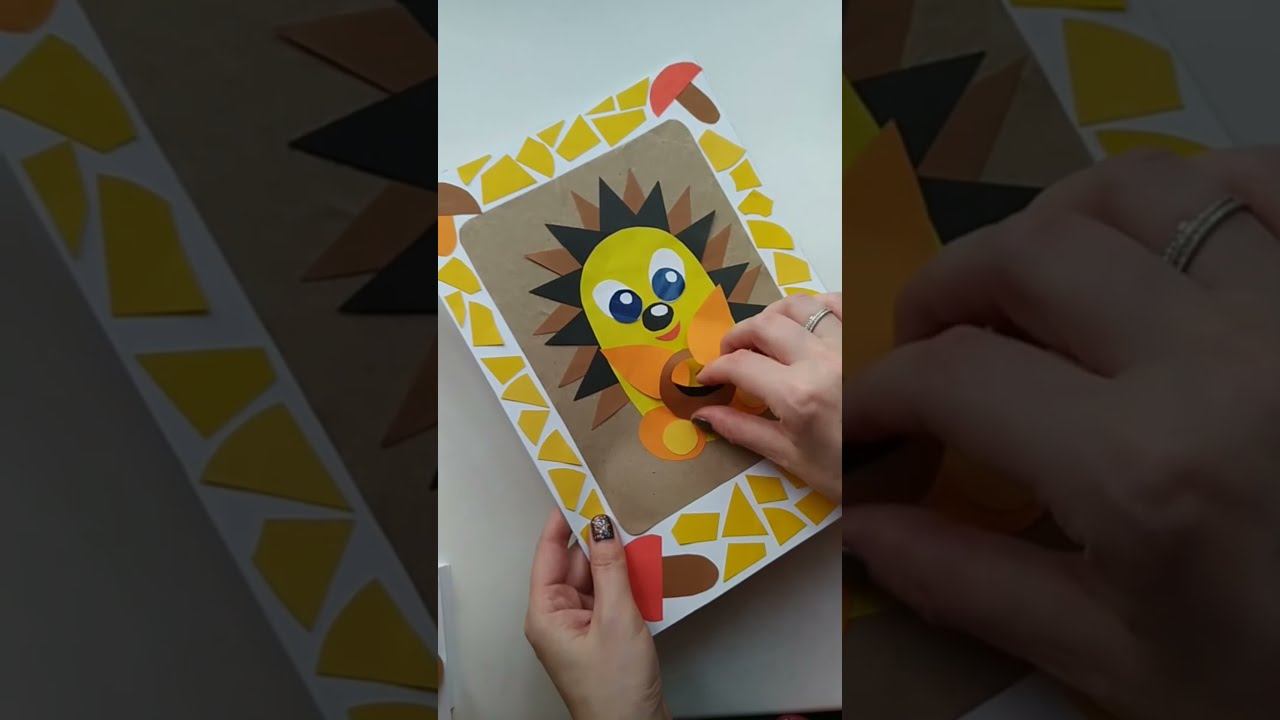 Видеоурок Аппликация "Ёжик"