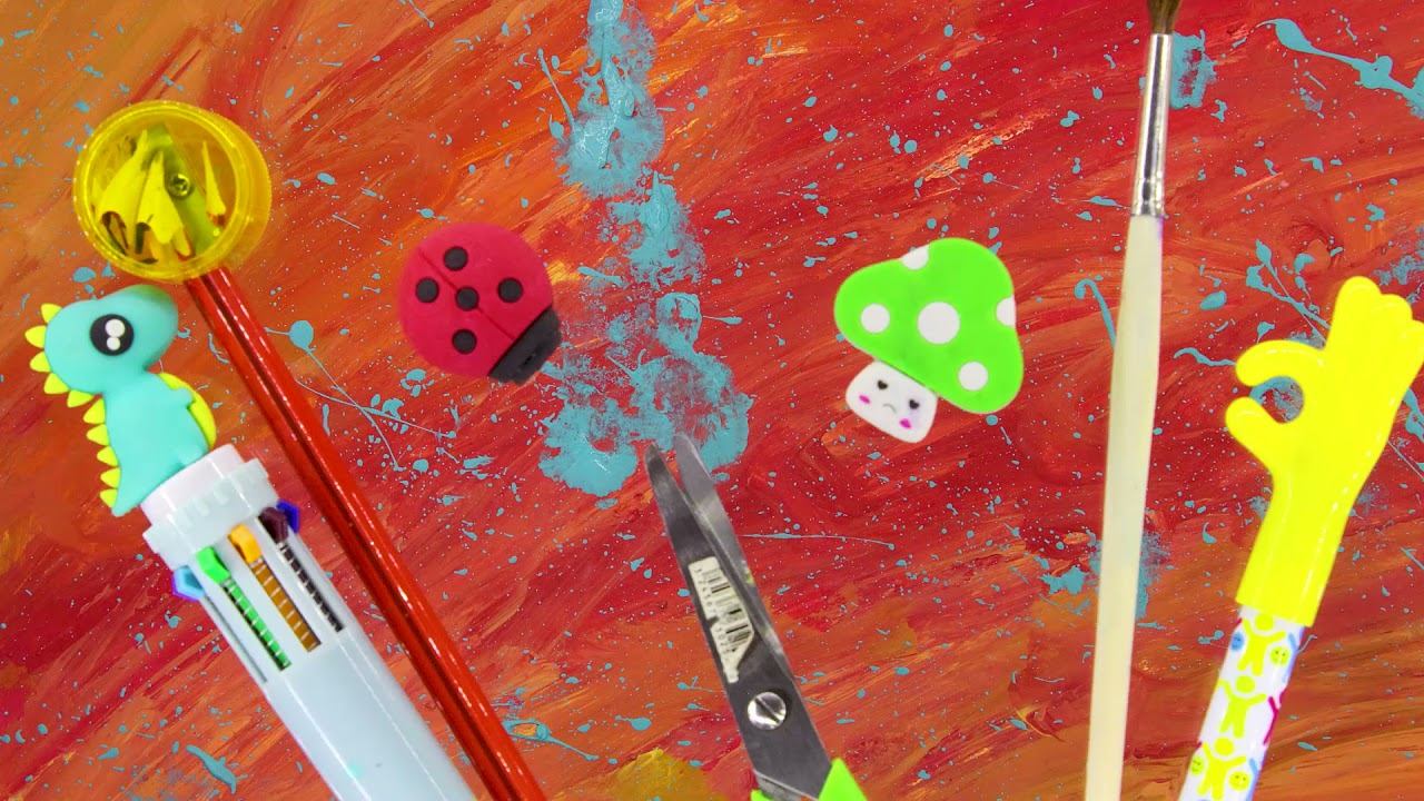 Мультфильм о школьных принадлежностях