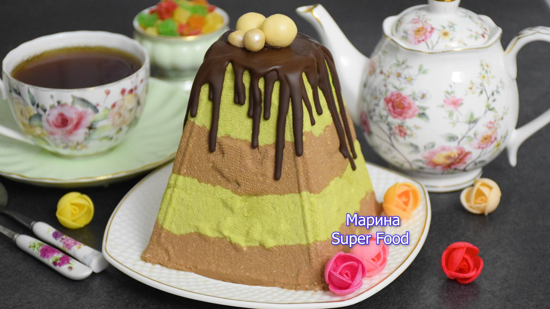 Пасха для гурманов: "Фисташка-Шоколад" Творожная пасха