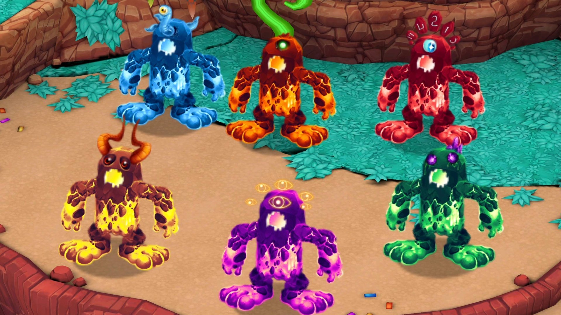 Мамунт / Mammott - все варианты цвета призматиков (My Singing Monsters: Dawn of Fire)