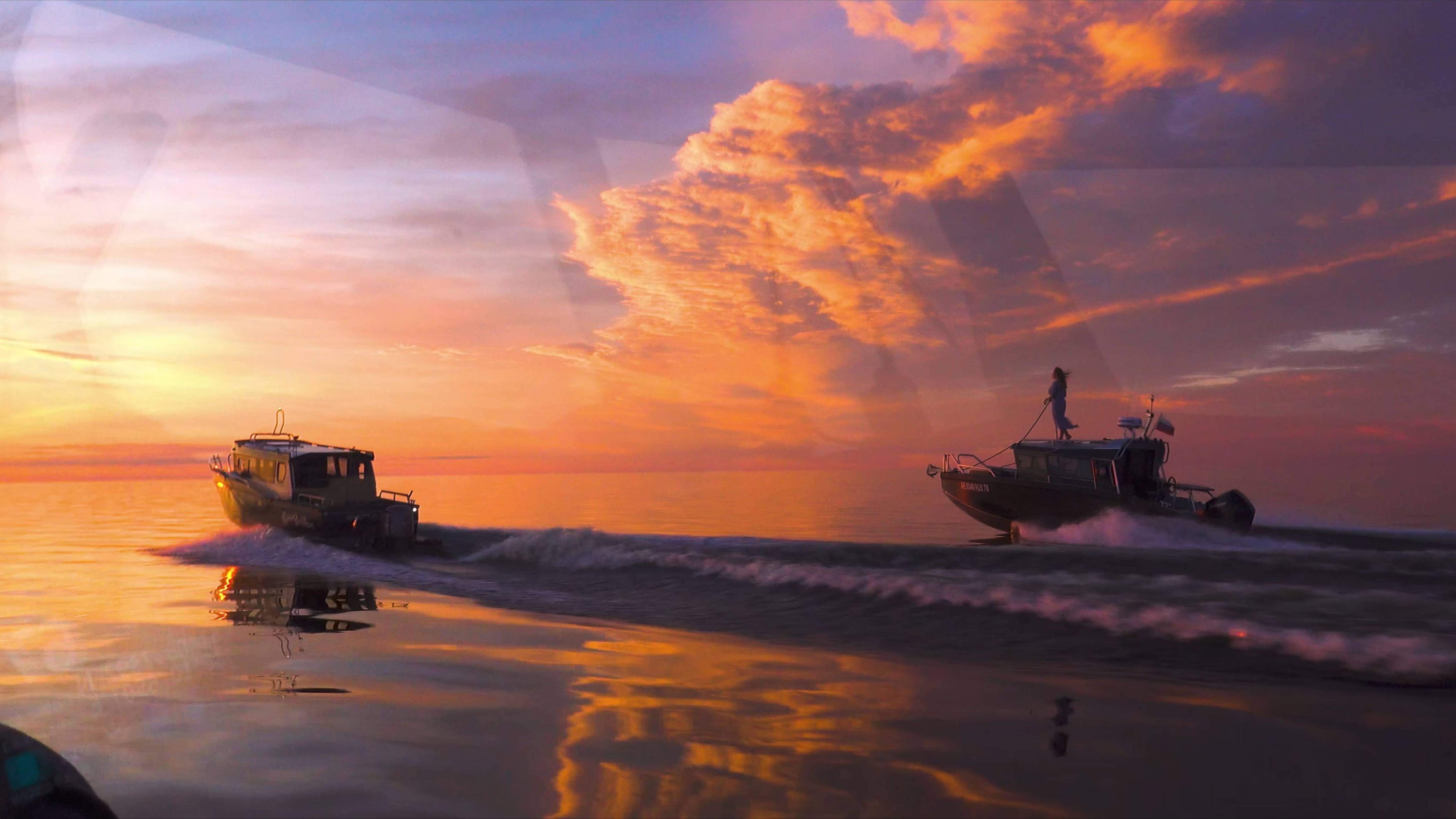 Краски Онежского озера. Закатный вайб #наземлеинаводе #4k #карелия