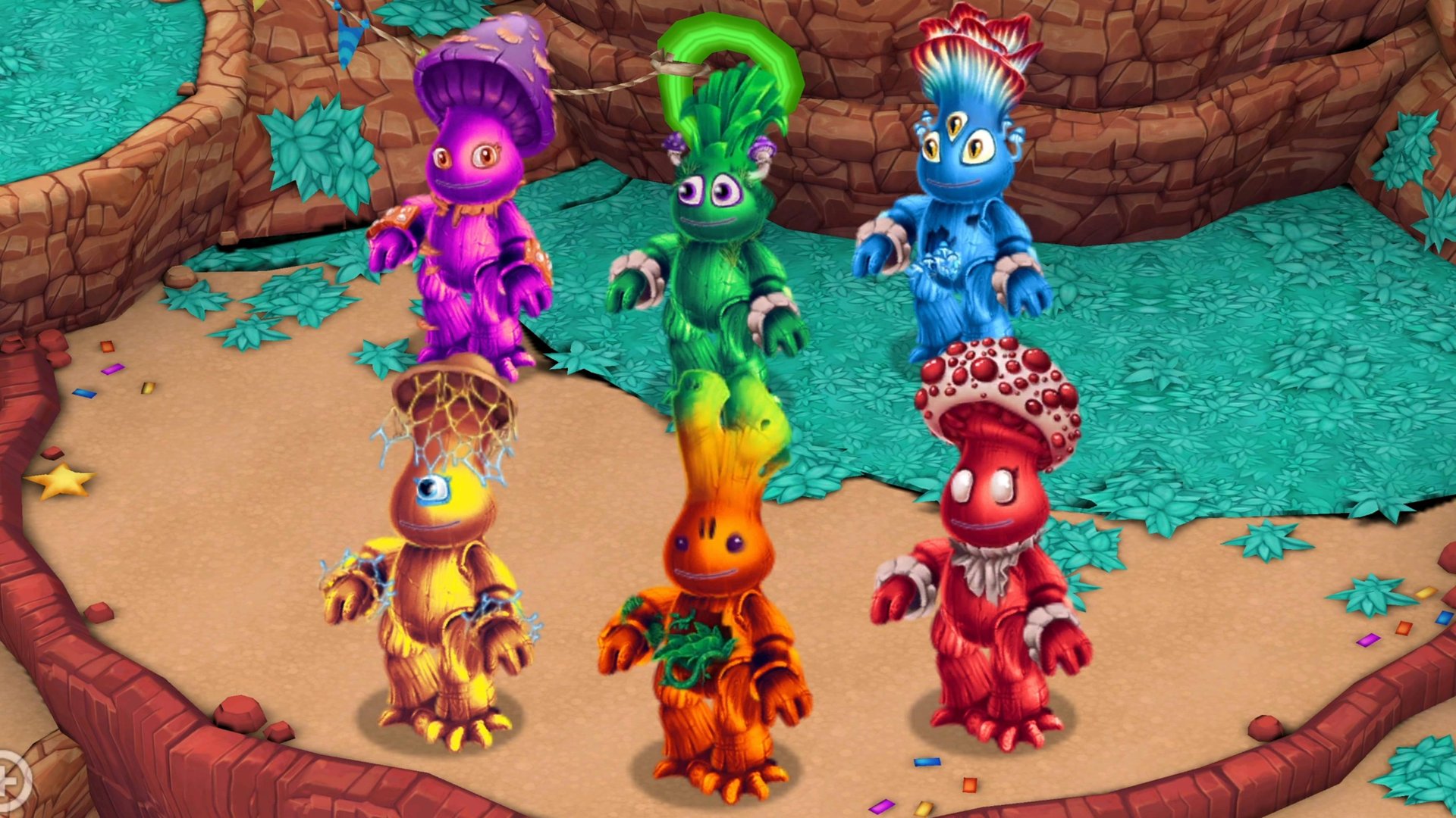 Лаватёка / Kayna - все варианты цвета призматиков (My Singing Monsters: Dawn of Fire)