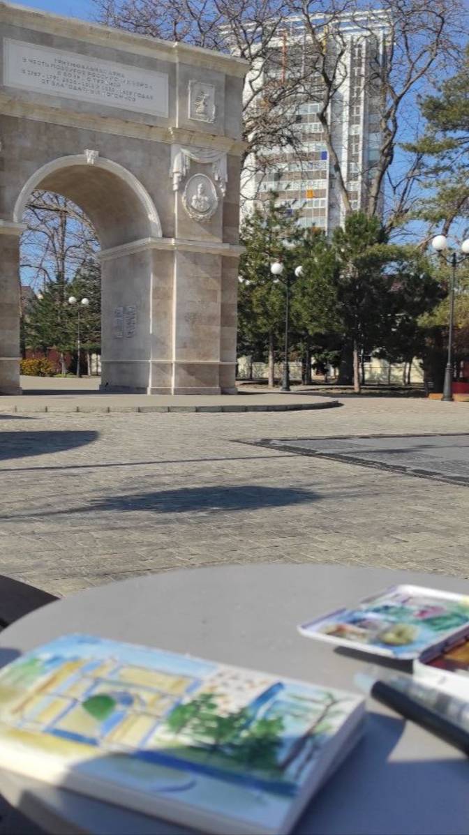 Анапа в акварели: Триумфальная арка