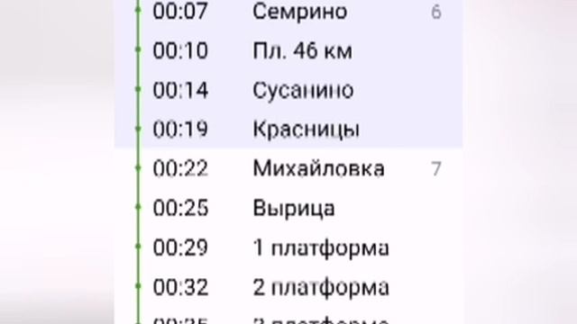 Информатор электрички Санкт-Петербург-Посёлок. (ЭД4М)