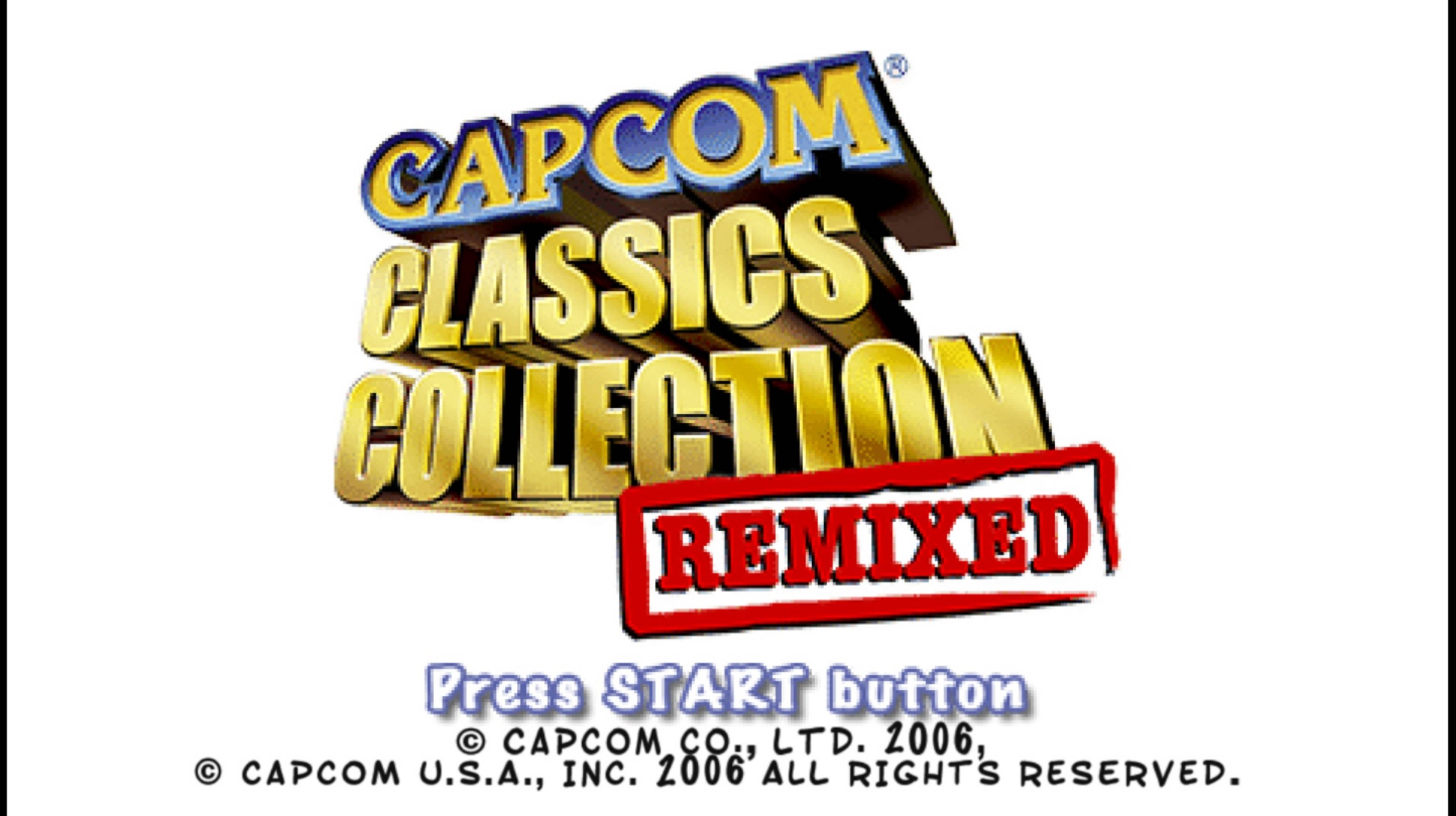 Capcom Classics Collection Remixed PSP NTSC-U US Retro Collection Disc Menu (ULUS-10097)