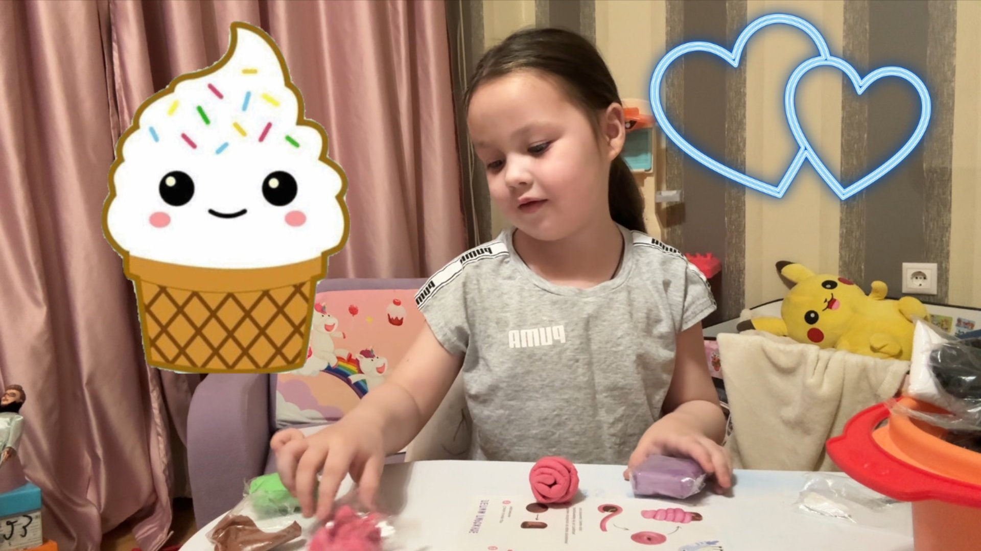 Лепим из пластилина🙌 мороженое🍦видео для детей👼🏻